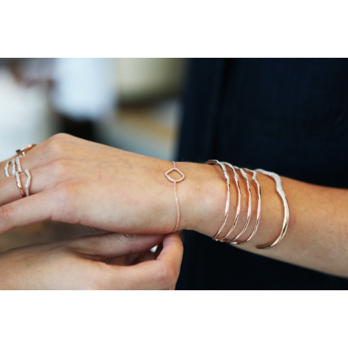 Riva Diamond Kite Chain Bracelet in 18ct Rose Gold Vermeil on Sterling ...